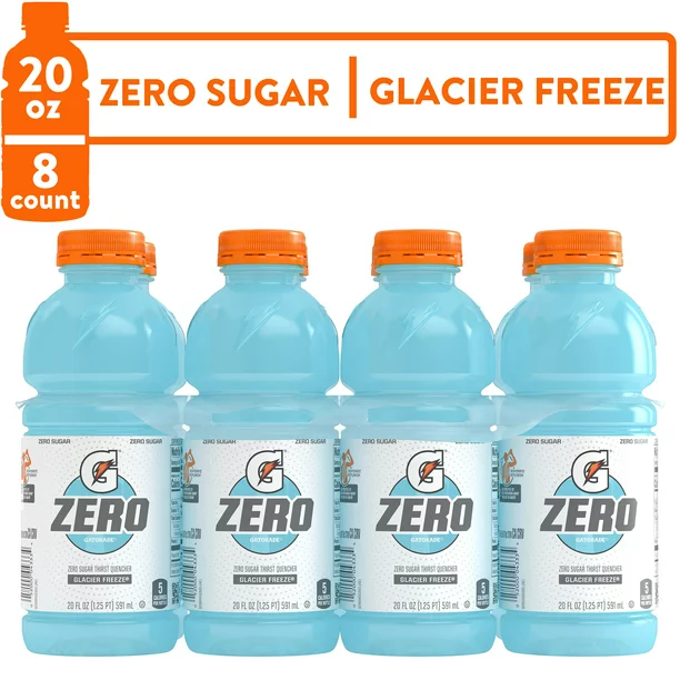 Buy Online Gatorade G Zero Sugar Glacier Freeze Thirst Quencher Sports Drink, 20 oz, 8 Pack ...